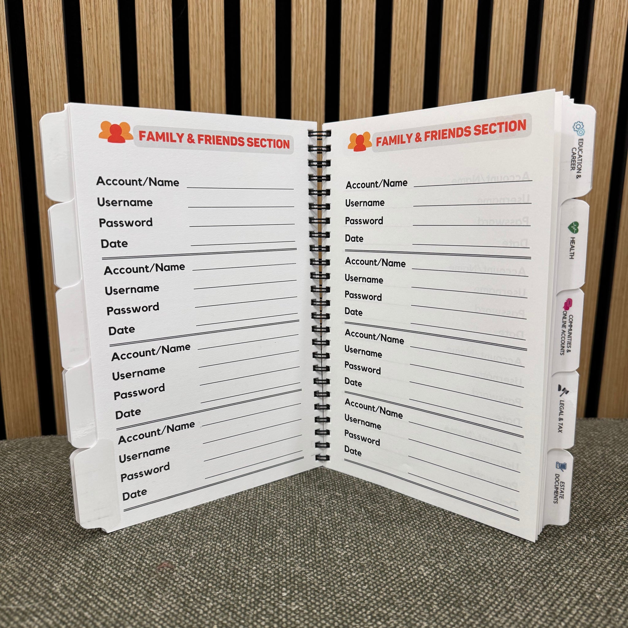 The Nokbox Companion Password Book | The Nokbox